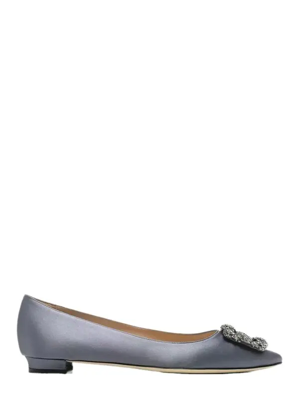 Manolo Blahnik Crystal-embellished Ballet Flats - Blue