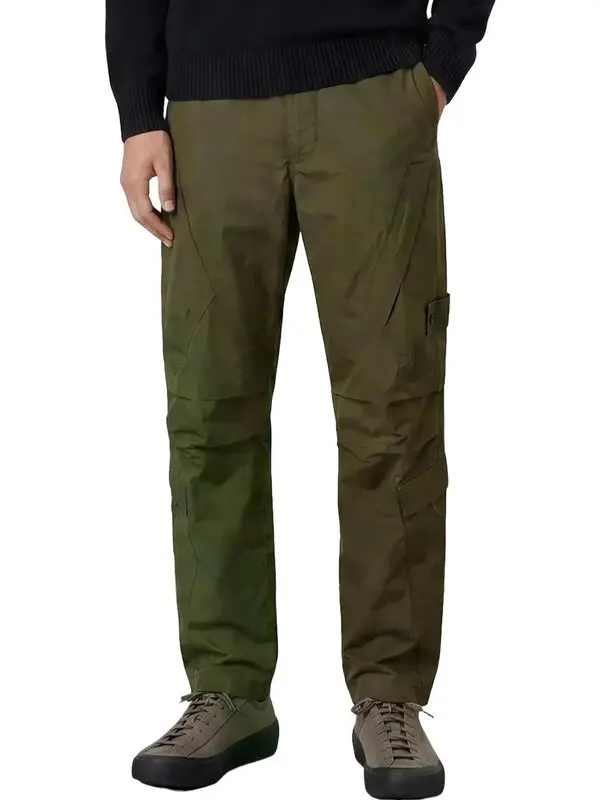 Stone Island Logo Patch Cargo Pants - Green
