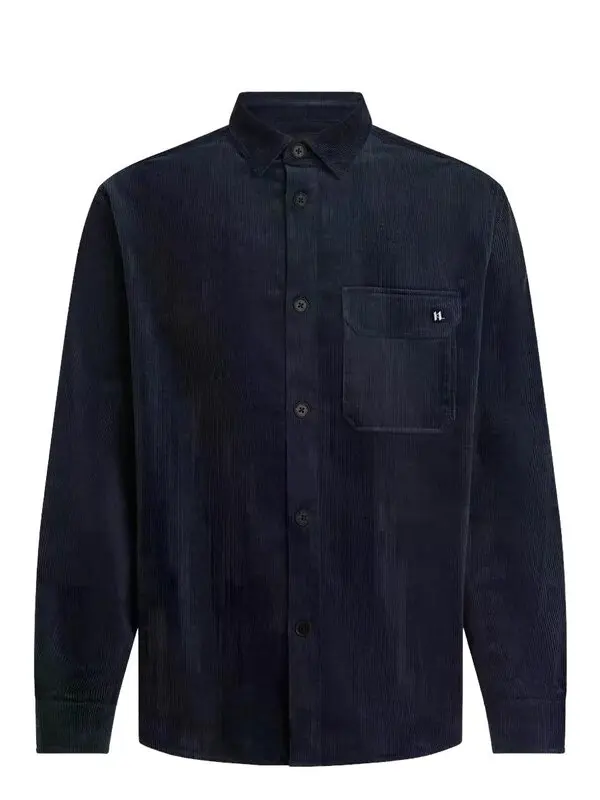 Karl Lagerfeld Corduroy Pocket Shirt - Blue