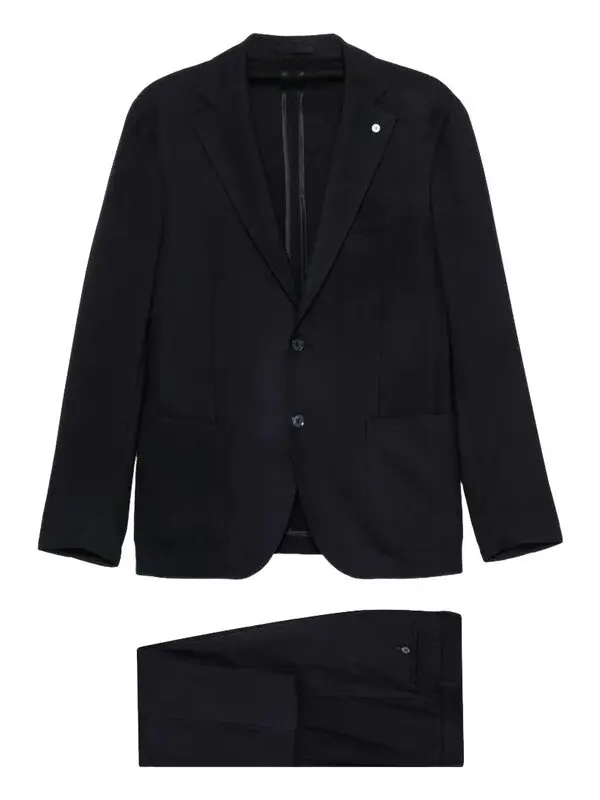 LUIGI BIANCHI MANTOVA Single-breasted Notch-lapel Suit - Blue