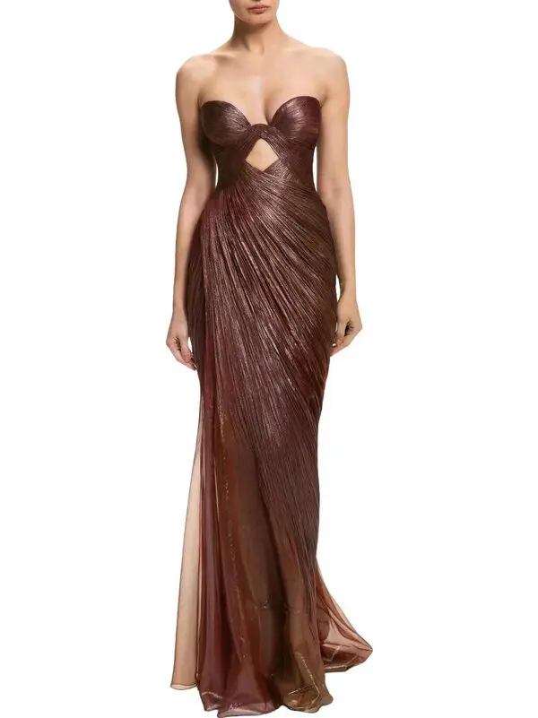 MARIA LUCIA HOHAN Zephyra Cut-out Maxi Dress - Brown