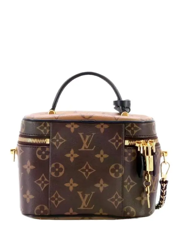 LOUIS VUITTON Reverse Monogram Canvas Pm Satchel - Brown