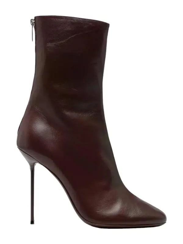 Paris Texas Lidia Leather Ankle Boots - Red