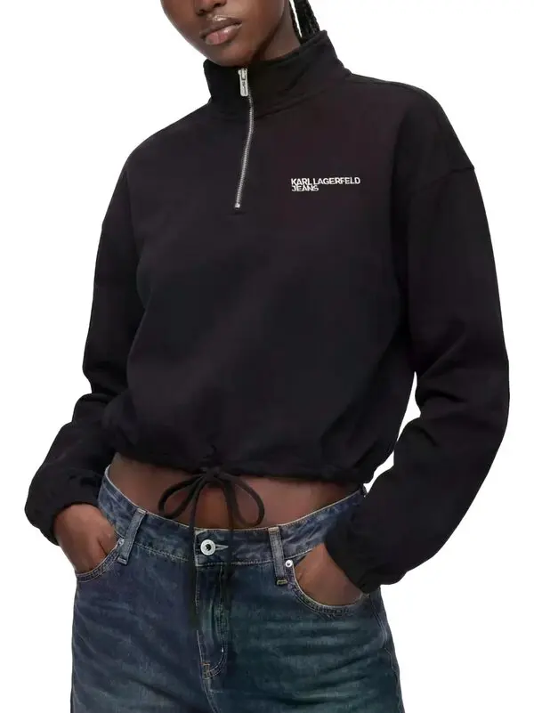 Karl Lagerfeld Half-zip Sweatshirt - Black