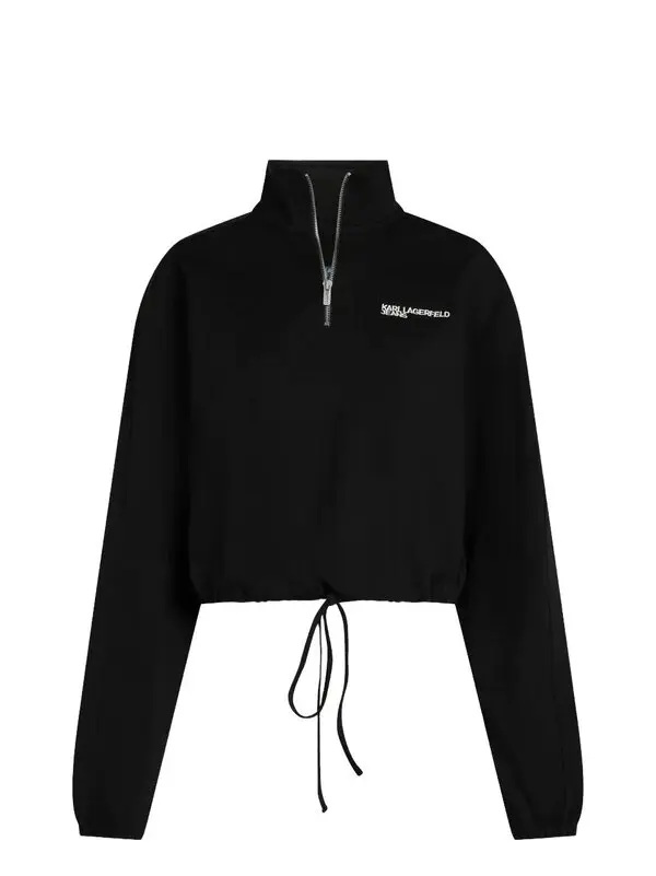 Karl Lagerfeld Half-zip Sweatshirt - Black