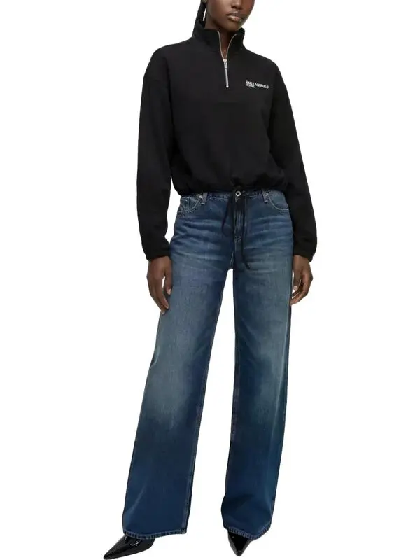 Karl Lagerfeld Half-zip Sweatshirt - Black