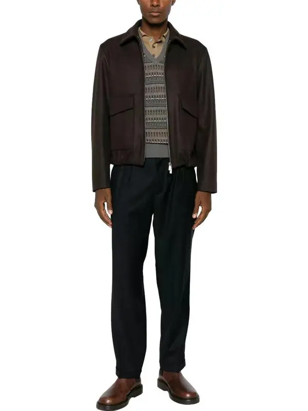 Barena Venezia Pleated Wool Trousers - Blue