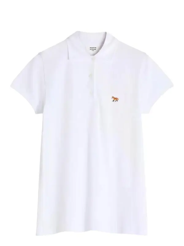 Maison Kitsuné Fox Patch Polo Shirt - White