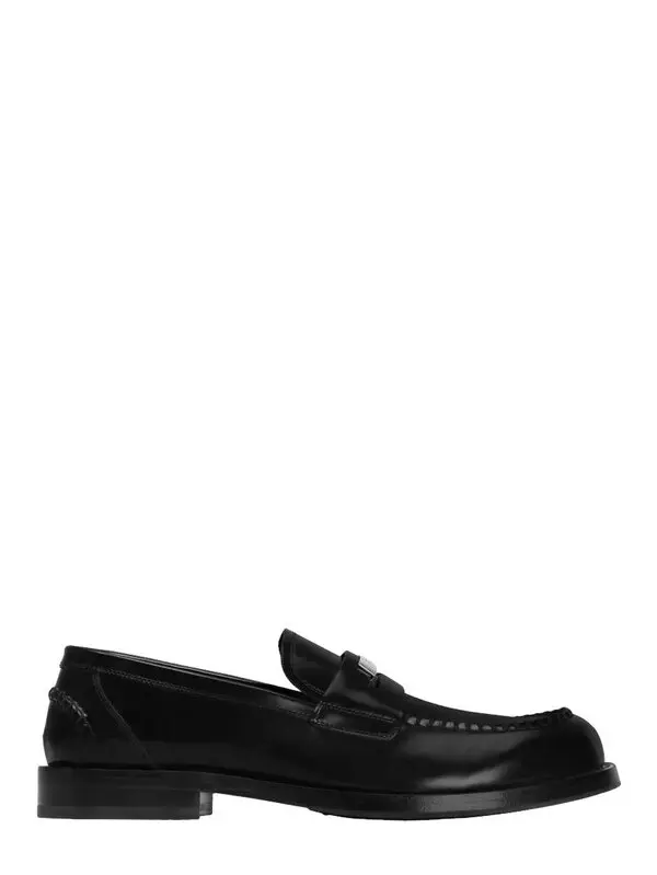 Dolce & Gabbana Calfskin Loafers With Horsebit Detail - Black