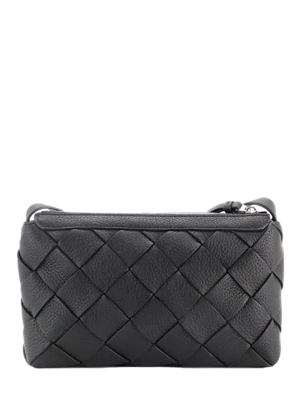 Bottega Veneta Maxi Intrecciato Leather Crossbody Bag - Black