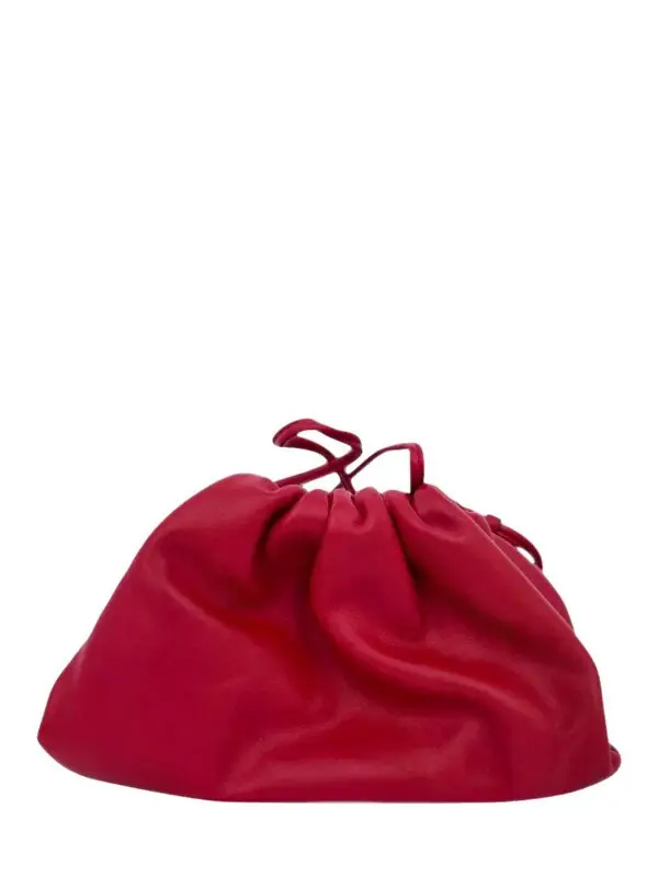 Bottega Veneta The Pouch Gathered Clutch Bag - Red