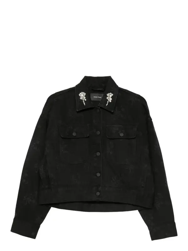 Simone Rocha Embellished Cropped Jacket - Black