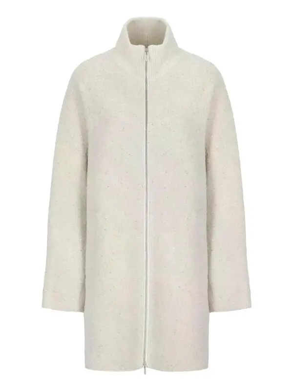 Peserico Sequin Embellished Oversized Coat - Neutrals