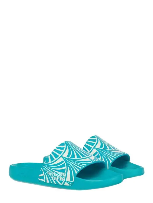 Mcm Art Deco Print Slides - Blue