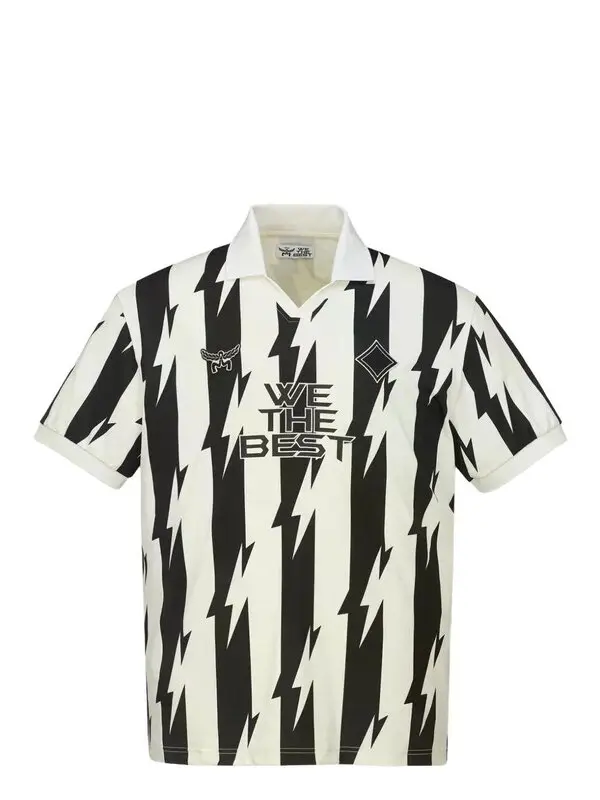 Mcm Lightning Bolt Print Polo Shirt - White