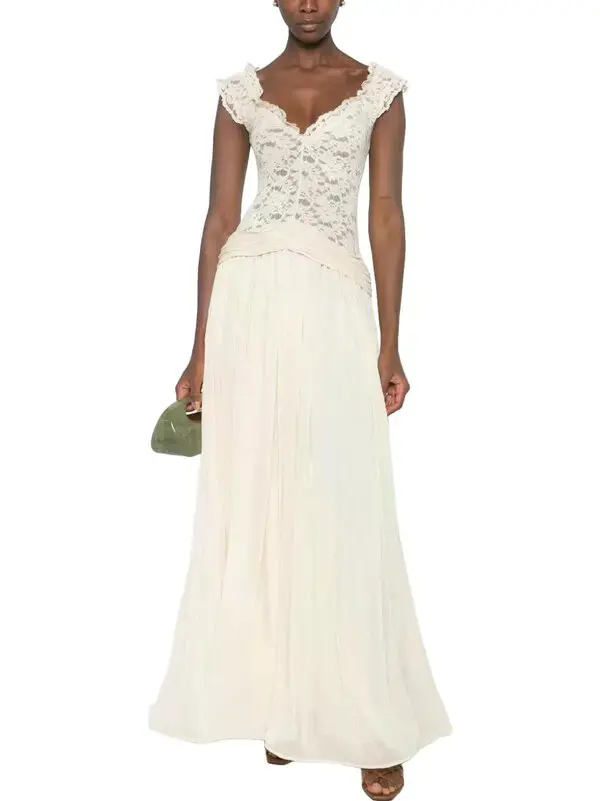 Arcina Ori Arabella Cap-sleeve Maxi Dress - Neutrals