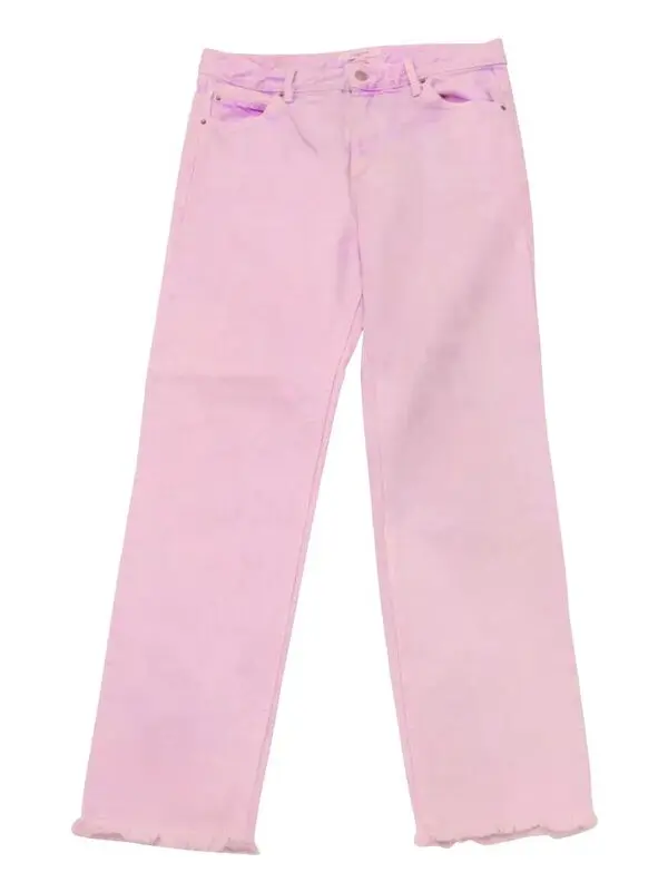 ISABEL MARANT VINTAGE Acid-wash Frayed-cuff Jeans - Pink