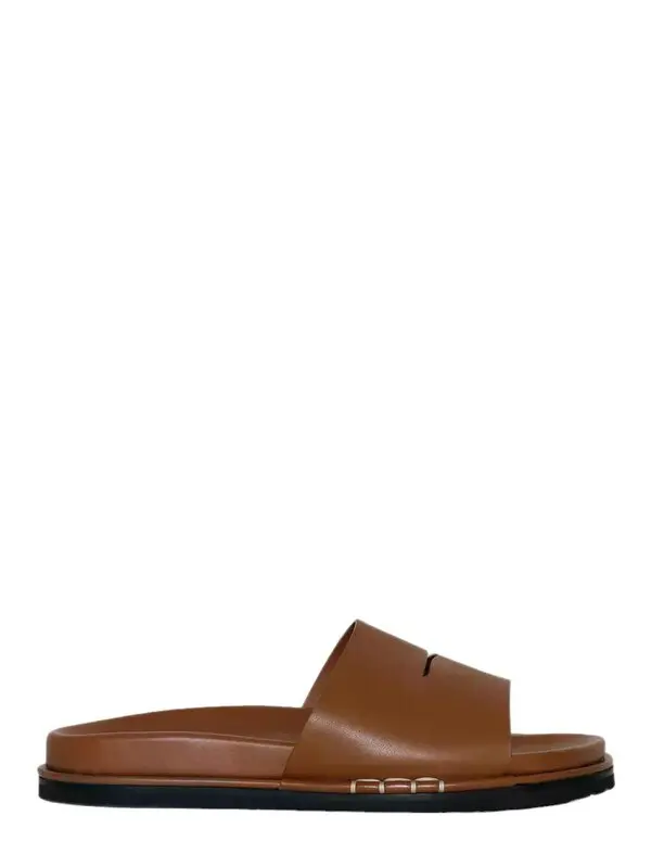JW Anderson Fussbett Leather Sandals - Brown