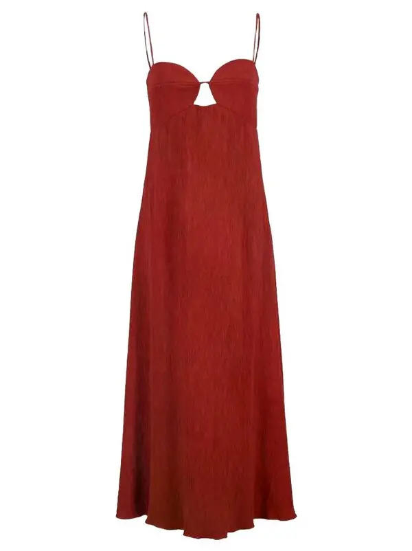 Johanna Ortiz Dream Spinner Cutout-detail Midi Dress - Red