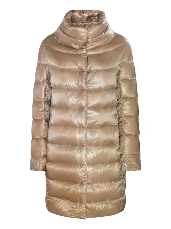 Herno Dora Quilted High-neck Coat - Brown