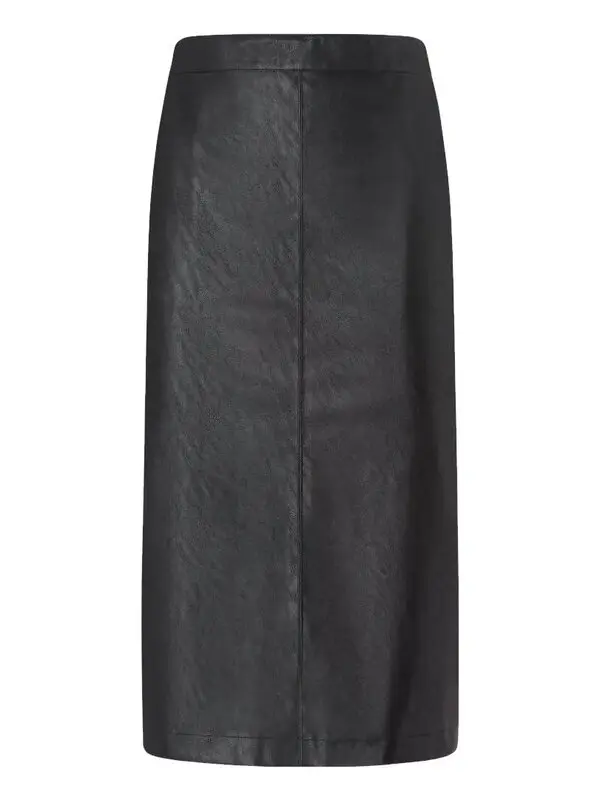 Pinko Nappa Leather-effect Pencil Skirt - Black