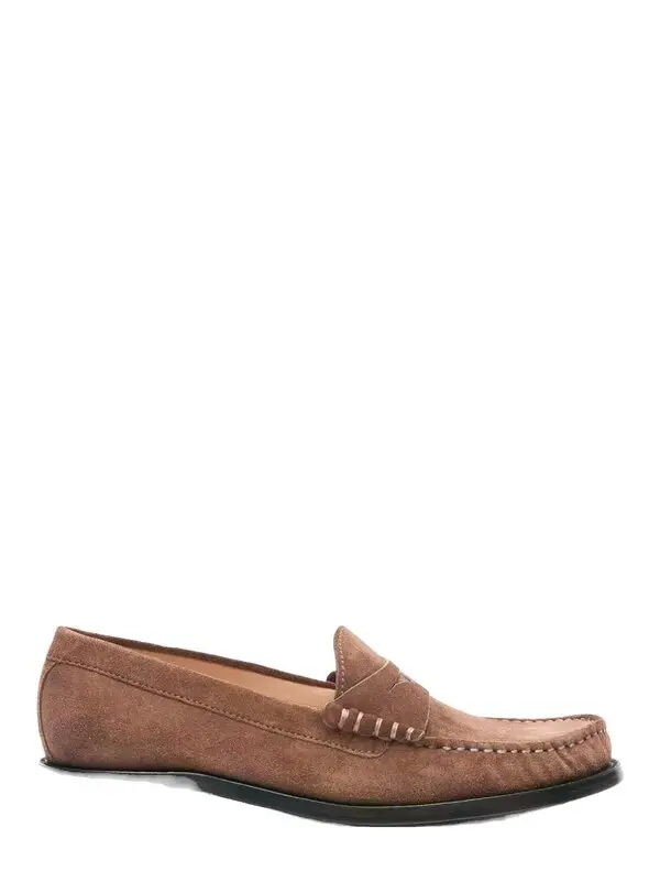 STUART WEITZMAN Lottie Suede Loafers - Brown