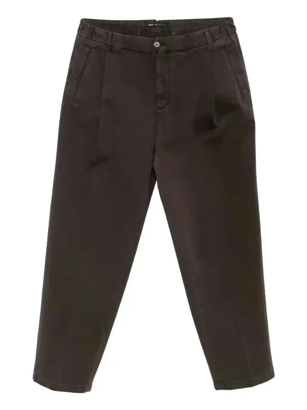 BRIGLIA 1949 Pleated Chino Trousers - Brown