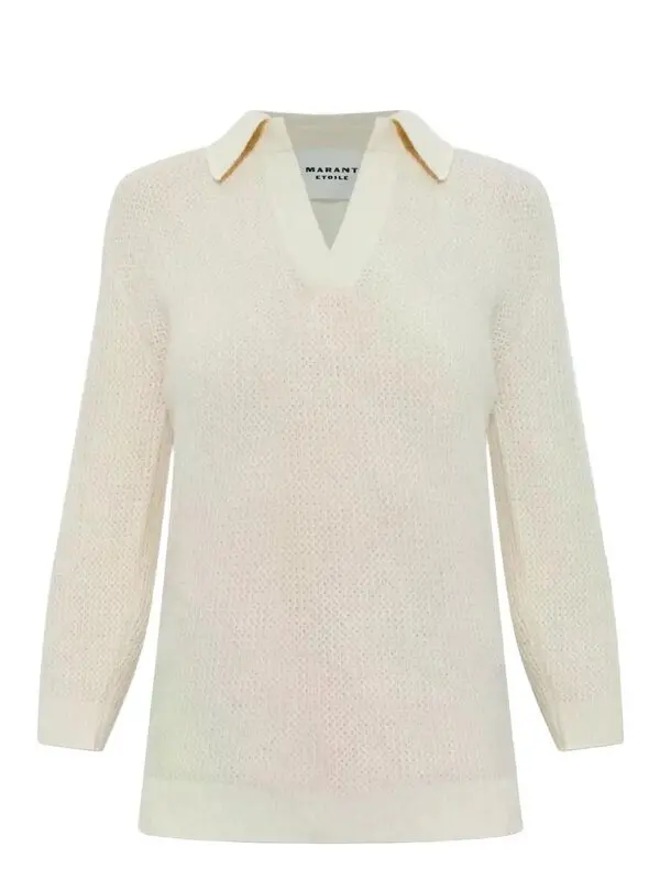 MARANT ETOILE Nathalie Polo Sweater - Neutrals