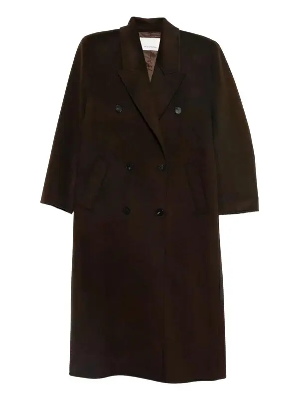 THE FRANKIE SHOP Gaia Double-breasted Coat - Brown