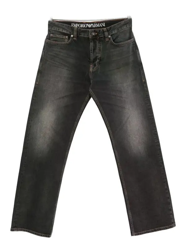 Emporio Armani Zip-up Straight-leg Jeans - Grey