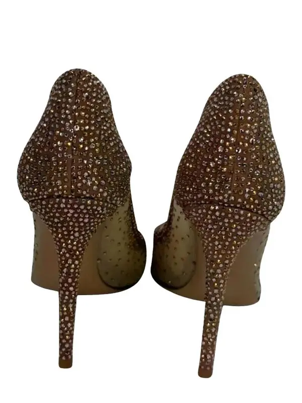 GIANVITO ROSSI Embellished Stiletto Pumps - Neutrals