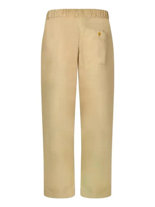 ATELIER VLISCO Calm Sand Straight-leg Trousers - Neutrals