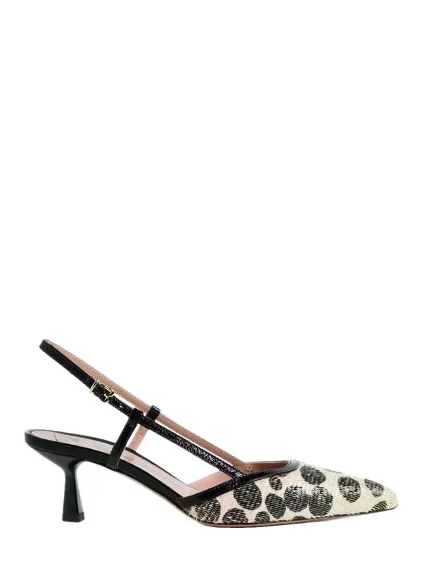 Roberto Festa Dora Polka-dot Slingback Heeled Pumps - Black