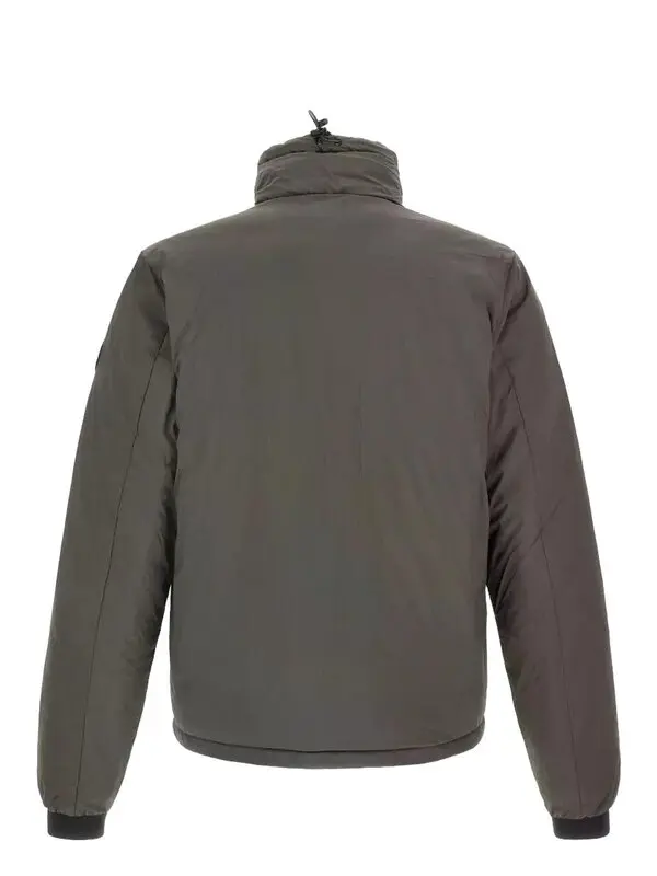 Canada Goose Lodge Jacket With Padded Down Collar And Zip Fastening - Grey