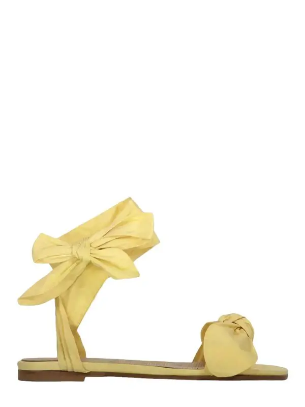 Red Valentino Bow Detail Wrap-around Sandals - Yellow