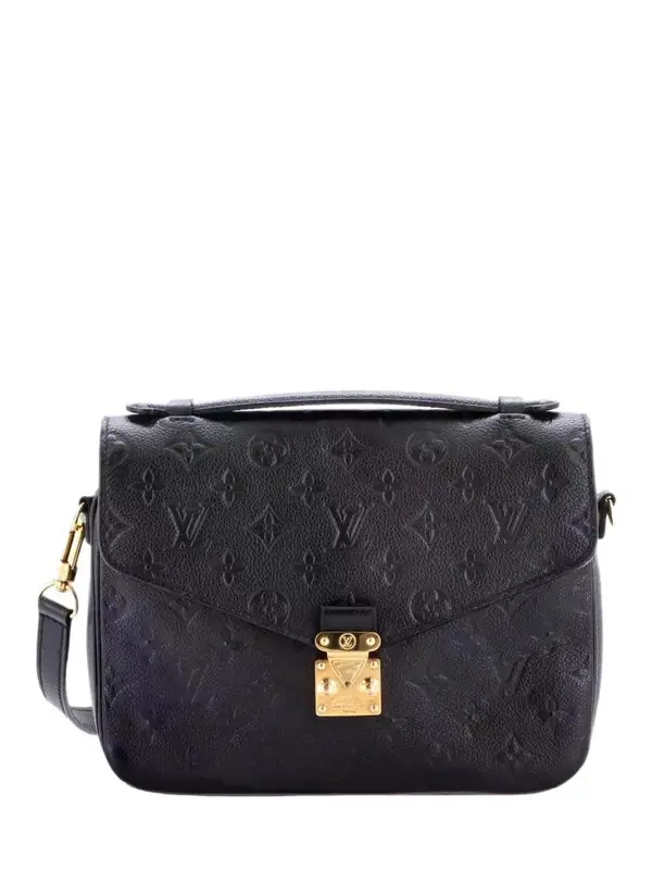 LOUIS VUITTON Pochette Metis Monogram Empreinte Leather Crossbody Bag - Black