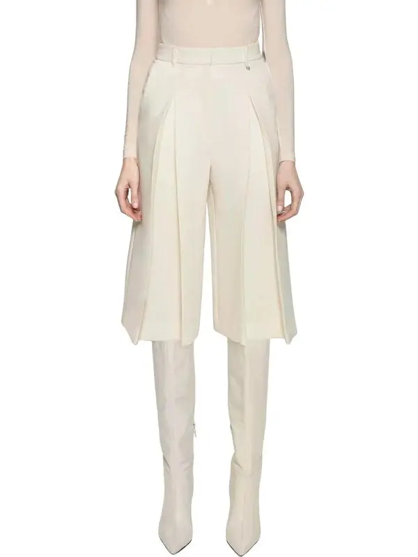 NISSA Tailored High-waist Bermuda Shorts - Neutrals