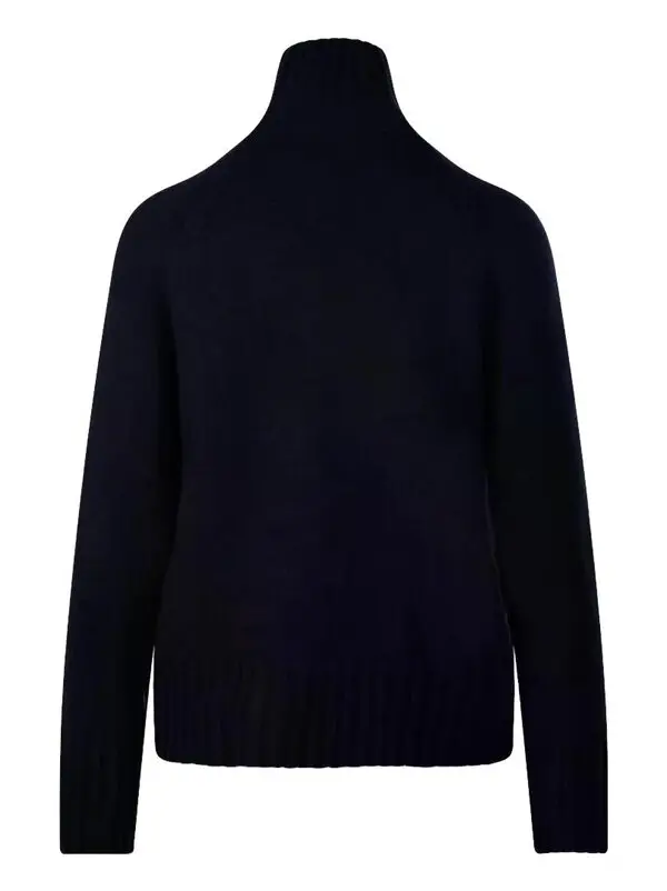 Max Mara Ribbed-knit Roll-neck Sweater - Blue