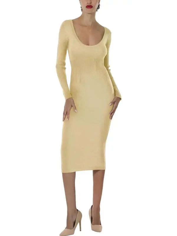 Wolford Merino-wool-blend Midi Dress - Neutrals
