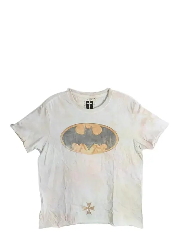 SAITOS Batman Graphic-print Distressed T-shirt - Neutrals