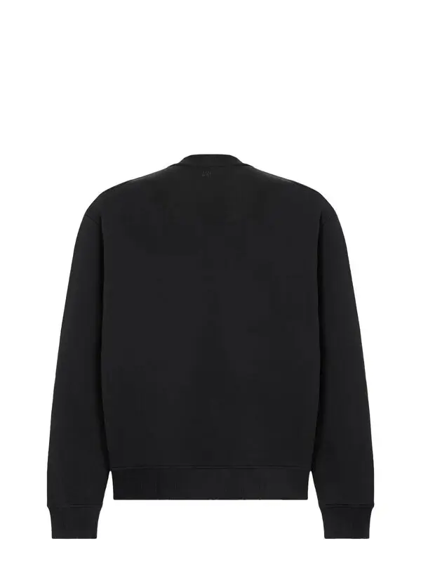 AMI Paris Cotton De Coeur Sweatshirt - Black