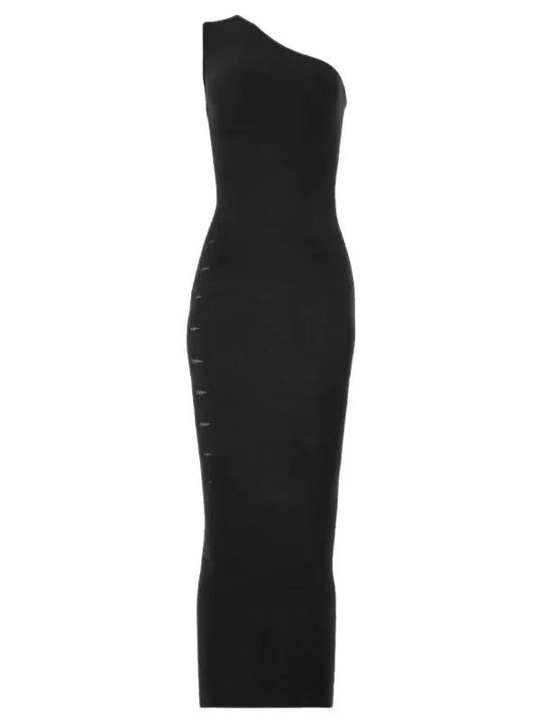 Wolford Cutout One-shoulder Midi Dress - Black
