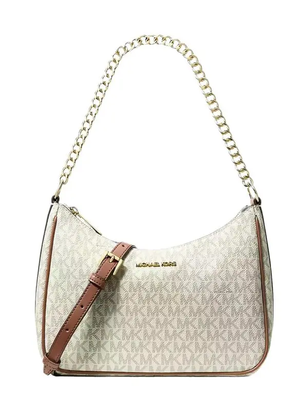 Michael Kors Jet Set Travel Large Signature Logo Convertible Crossbody Bag - Neutrals