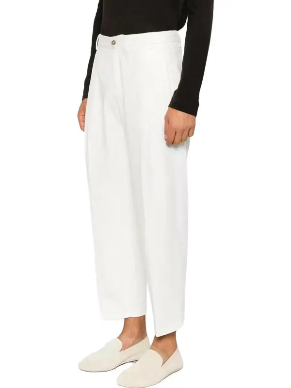 BRIGLIA 1949 Pleated Straight-leg Trousers - White