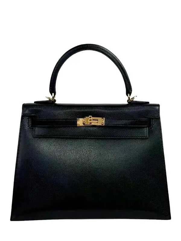 Hermès 2025 Kelly Sellier 25 Handbag - Black