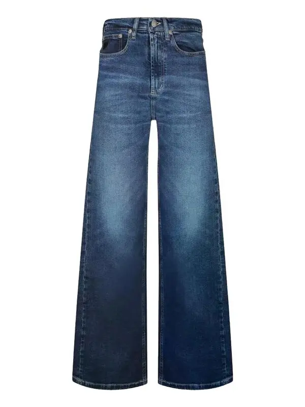 LOIS Faded Wide-leg Jeans - Blue