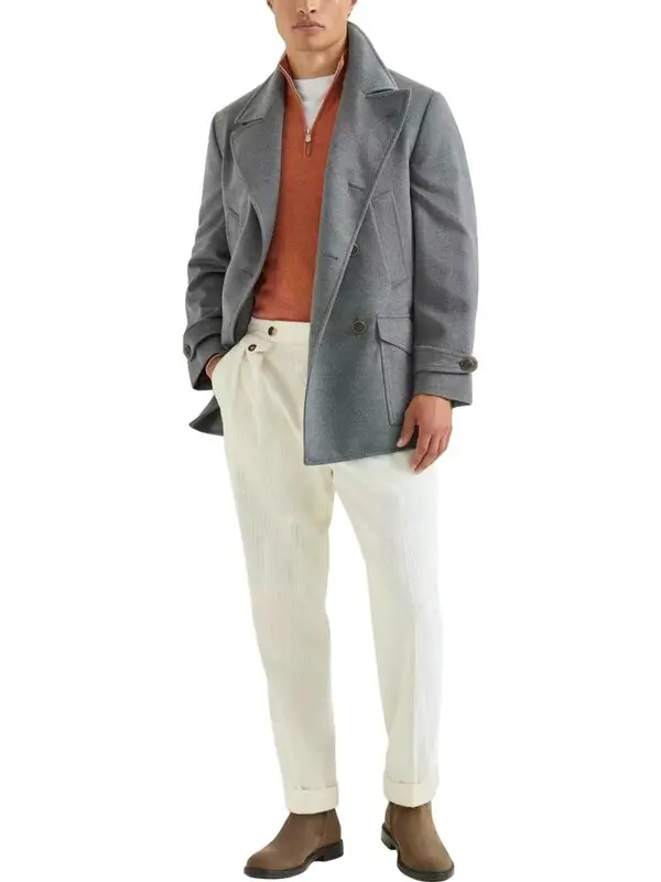 Brunello Cucinelli Cashmere Half-zip Sweater - Orange