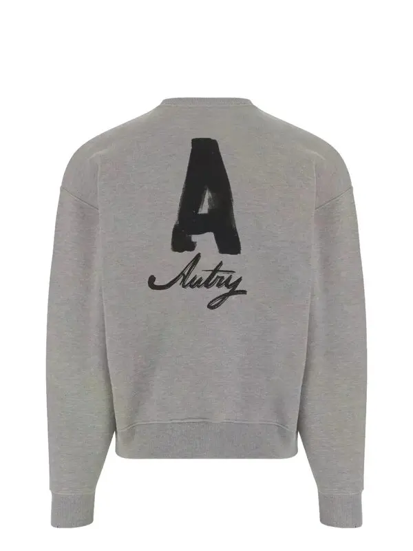 AUTRY Heritage Sweatshirt With Washed Effect - Grey
