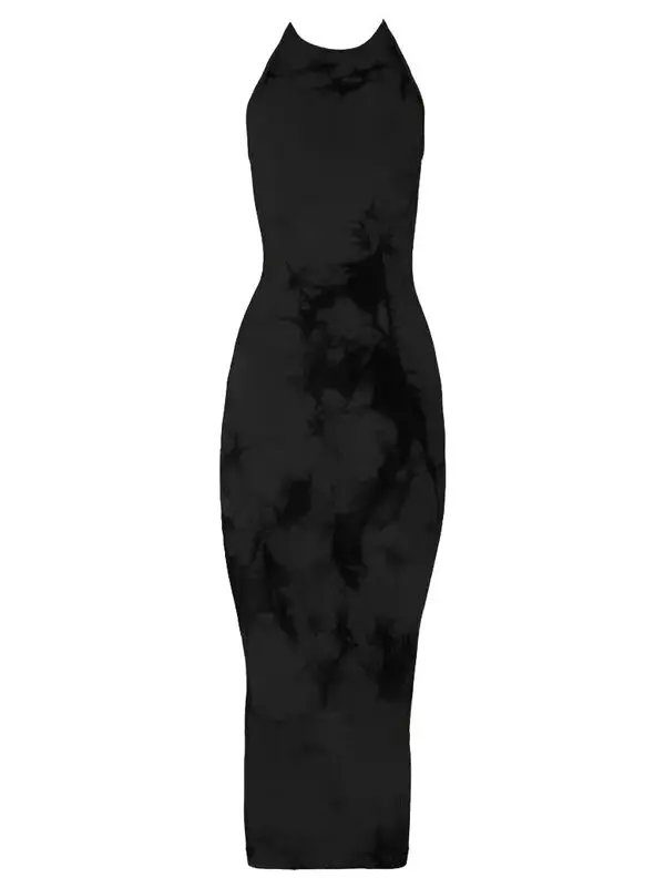 Wolford Ink Fatal Tie-dye Midi Dress - Black