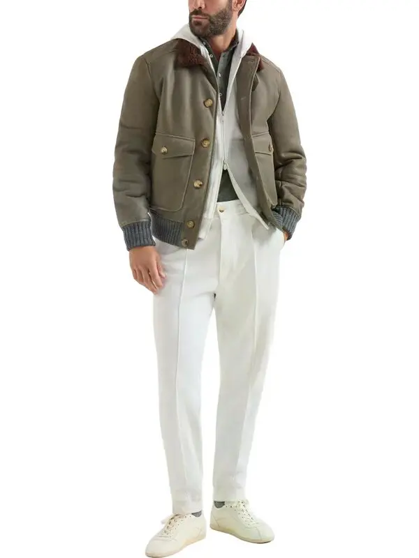 Brunello Cucinelli Techno Cotton French Terry Double Cloth Hooded Sweatshirt With Zipper - Grey